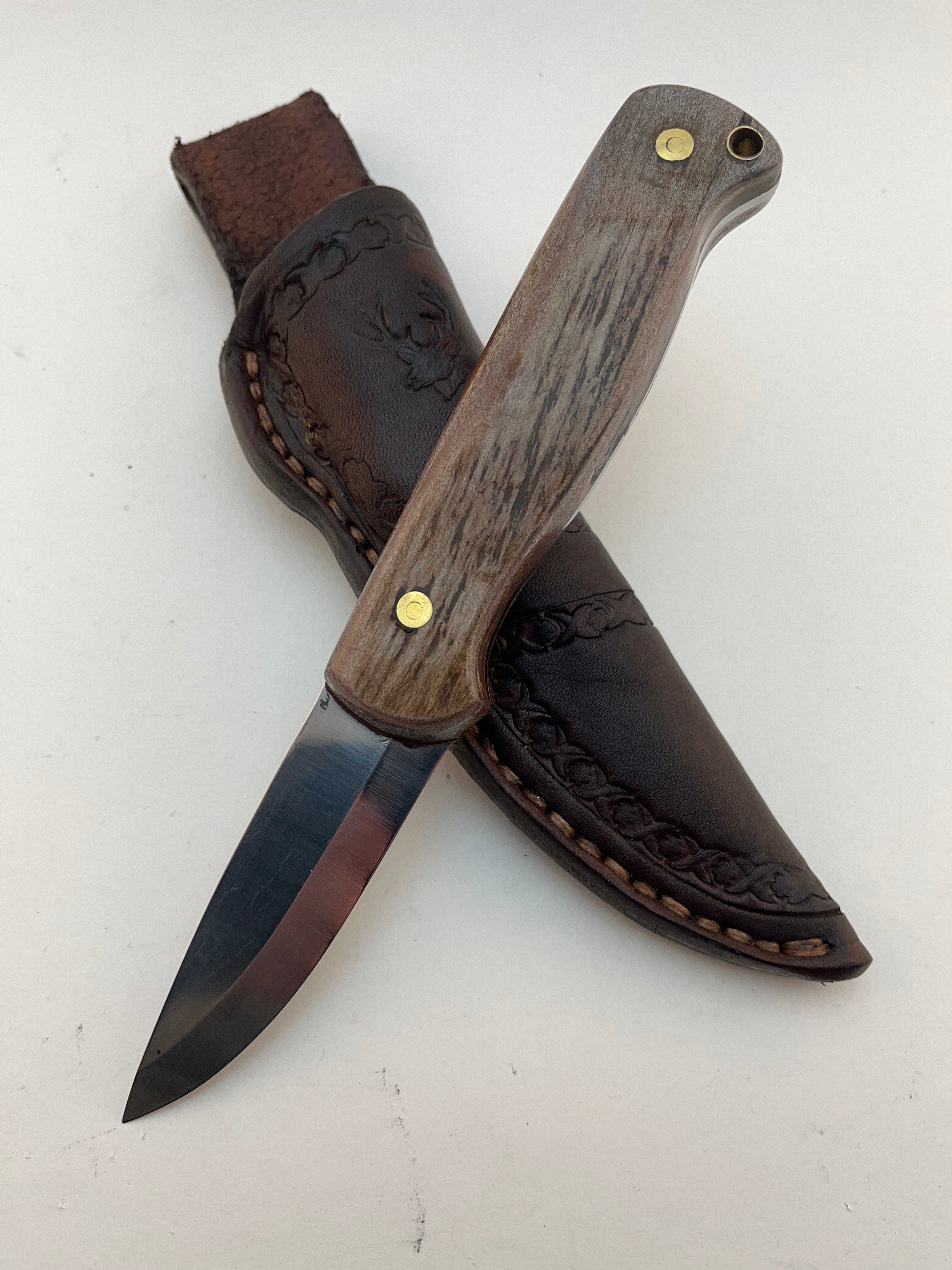 Skala Custom - Full Tang - Moose antler Scales #124